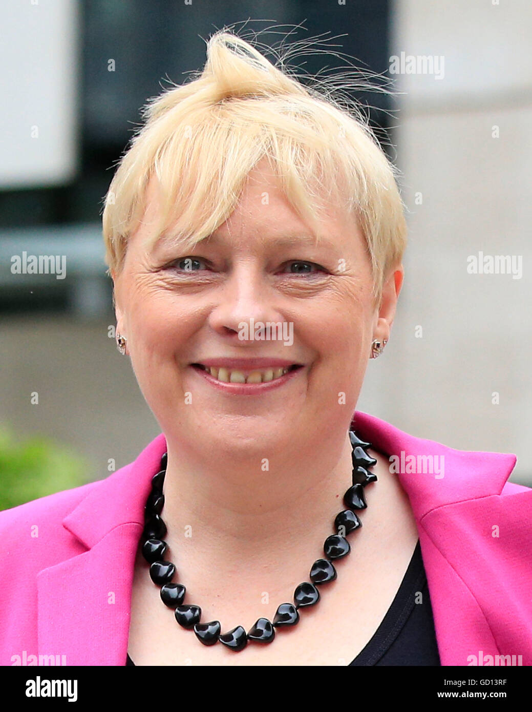 Labour mp angela eagle leaves bbc broadcasting house hi-res stock ...