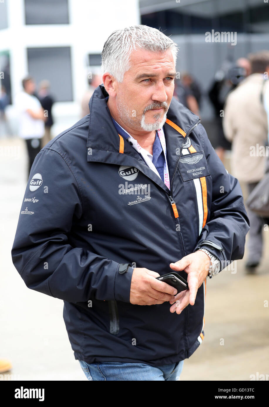 Paul Hollywood in the paddocks before the 2016 British Grand Prix at ...