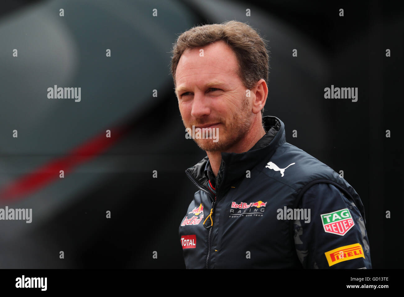 Red bull Racing team principal Christian Horner before the 2016 British ...