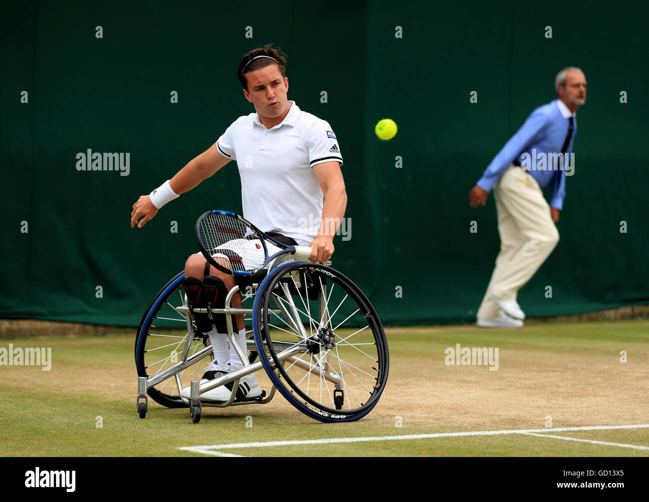 Gordon Reid in action during the Gentlemen's Wheelchair Singles Final ...