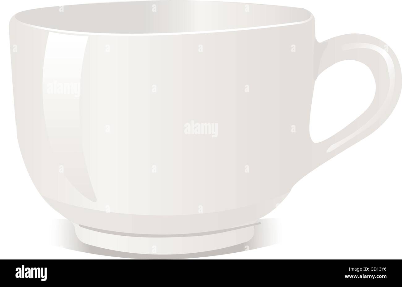 illustration of Realistic cup over white background Stock Vector Image ...
