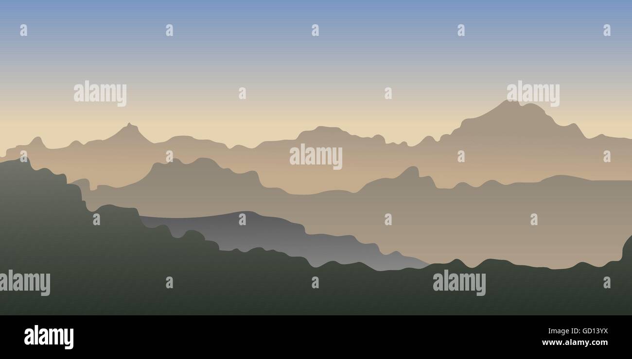 Vector gradient of a mountains Stock Vector Image & Art - Alamy