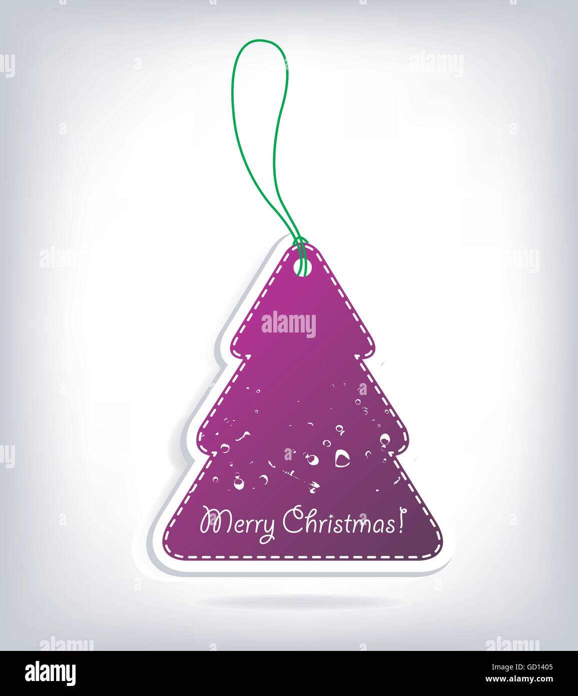 Christmas tree label merry Stock Vector Images - Alamy