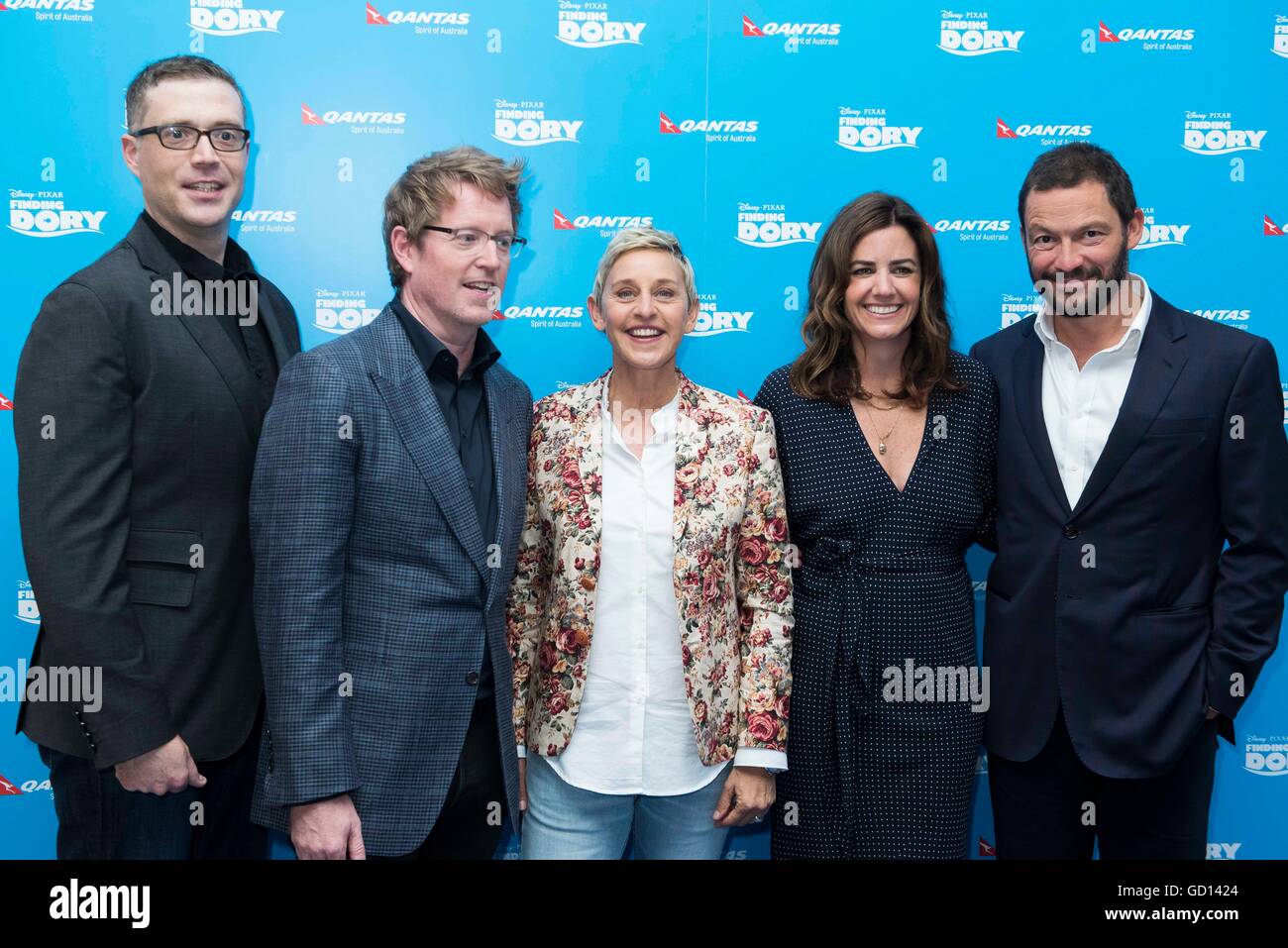 (left to right) Co-director Angus MacLane, director Andrew Stanton ...