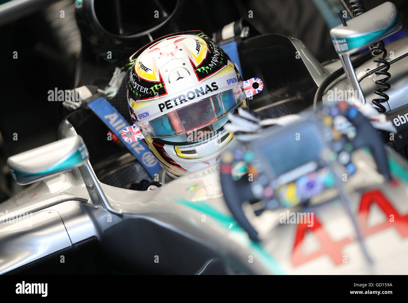 Mercedes' Lewis Hamilton on the grid before the start of the 2016 ...