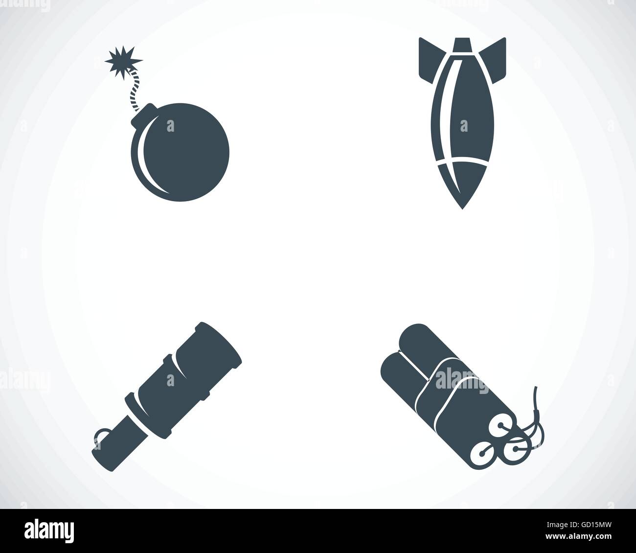 Vector black bomb icons set Stock Vector Image & Art - Alamy