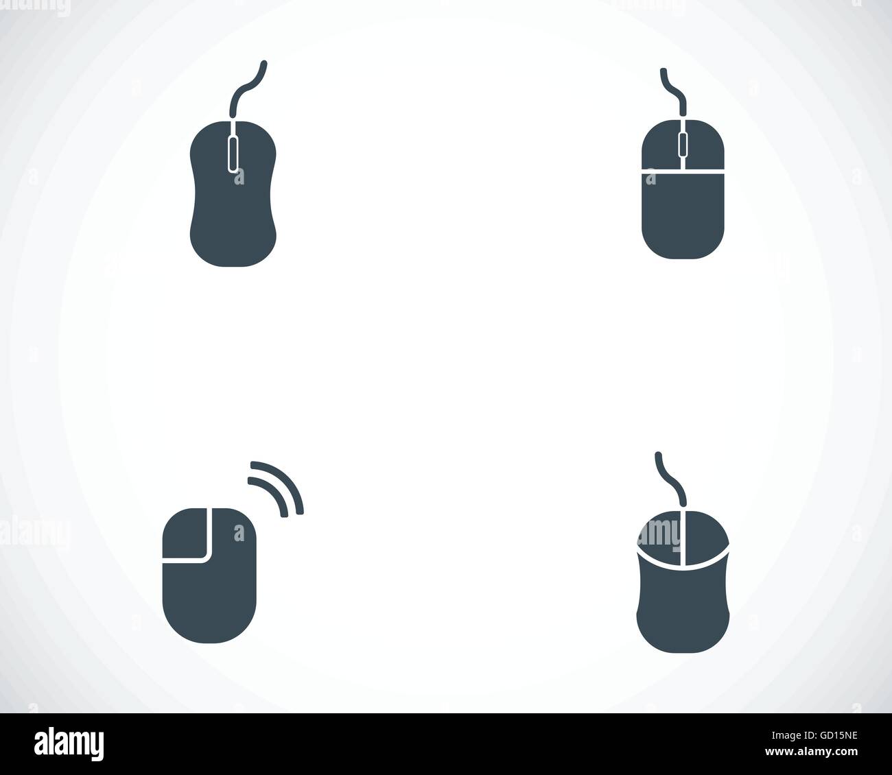 Vector Black Computer Mouse Icons Set Stock Vector Image And Art Alamy 