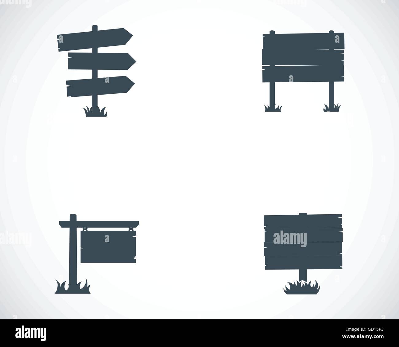 Vector black old wood sign set Stock Vector Image & Art - Alamy