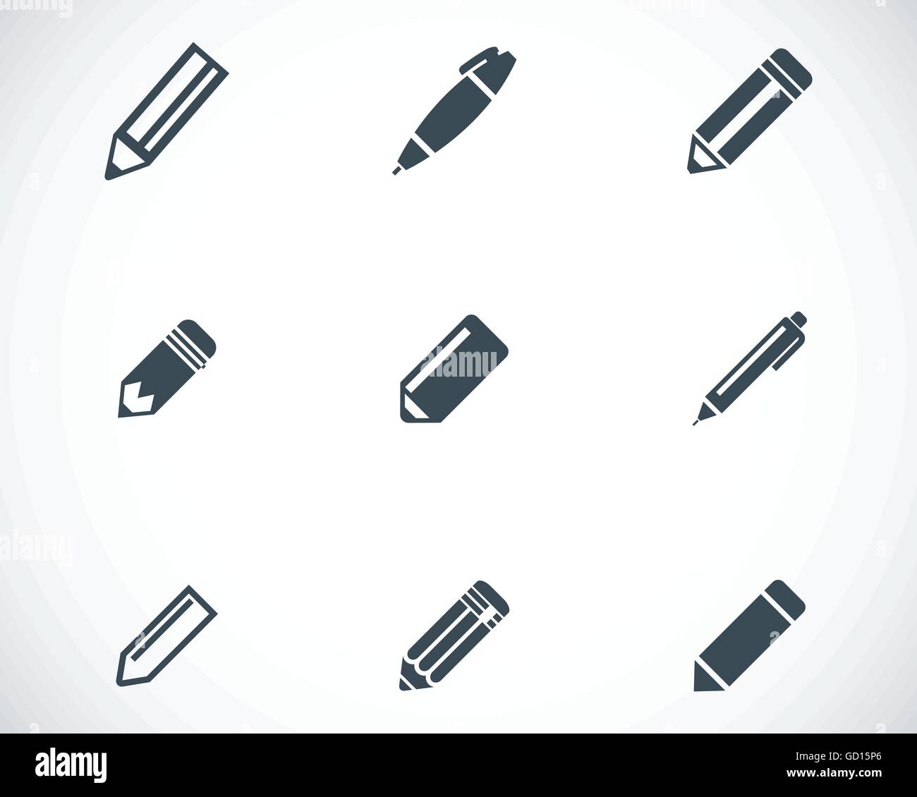 Vector black pencil icons set Stock Vector Image & Art - Alamy