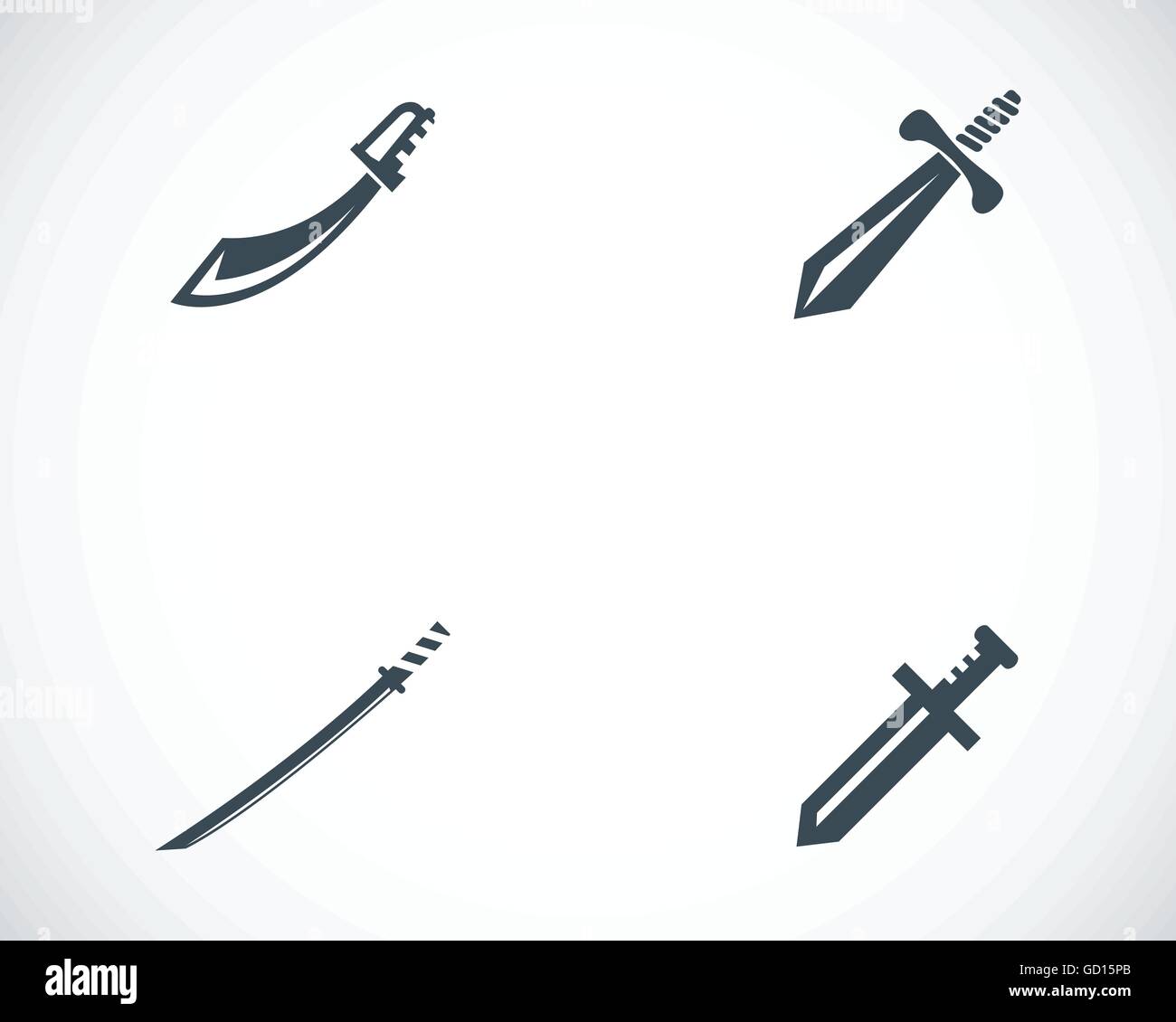 Vector black sword icons set Stock Vector Image & Art - Alamy