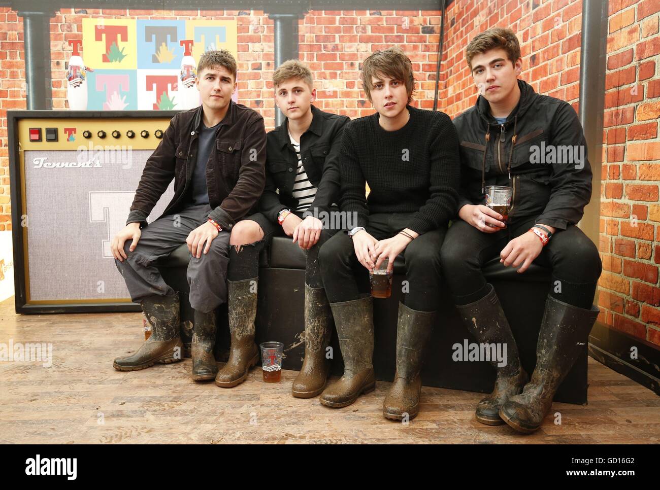 (left to right) Members of The Sherlocks Josh Davidson, Kiaran Crook ...