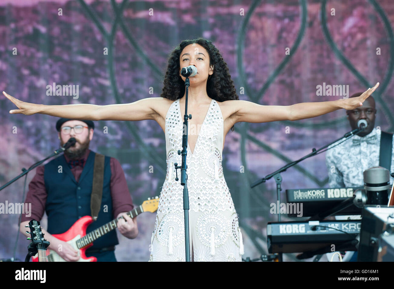 Corrine Bailey Rae performing at the British Summer Time festival in ...