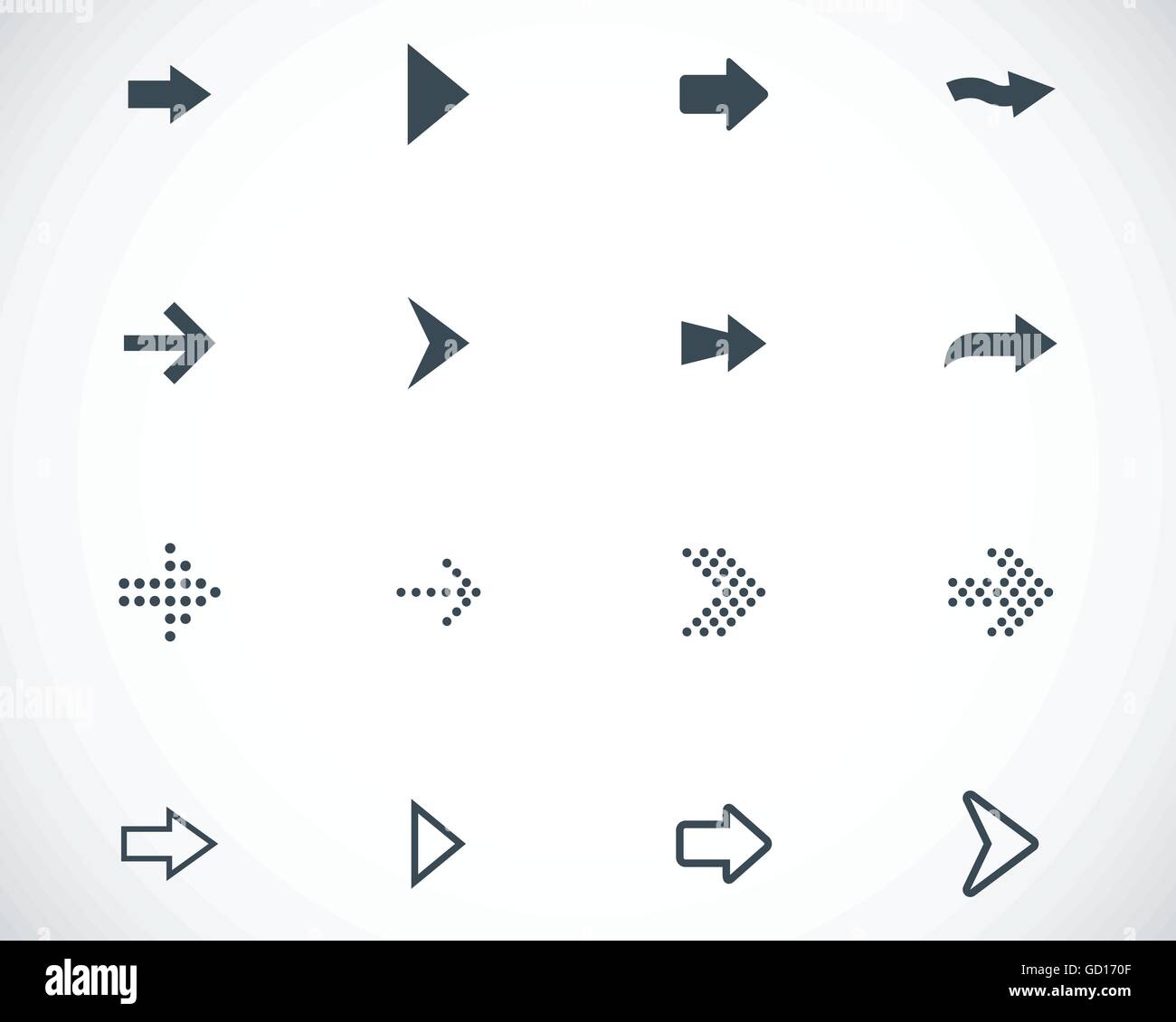 Vector black arrows icons set Stock Vector Image & Art - Alamy