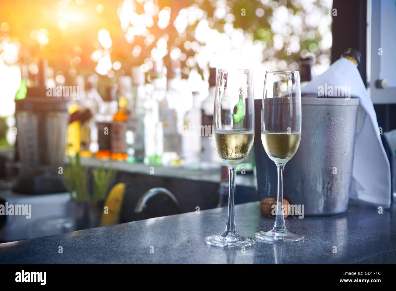 Bubbles in outdoor pool resort hi-res stock photography and images - Alamy