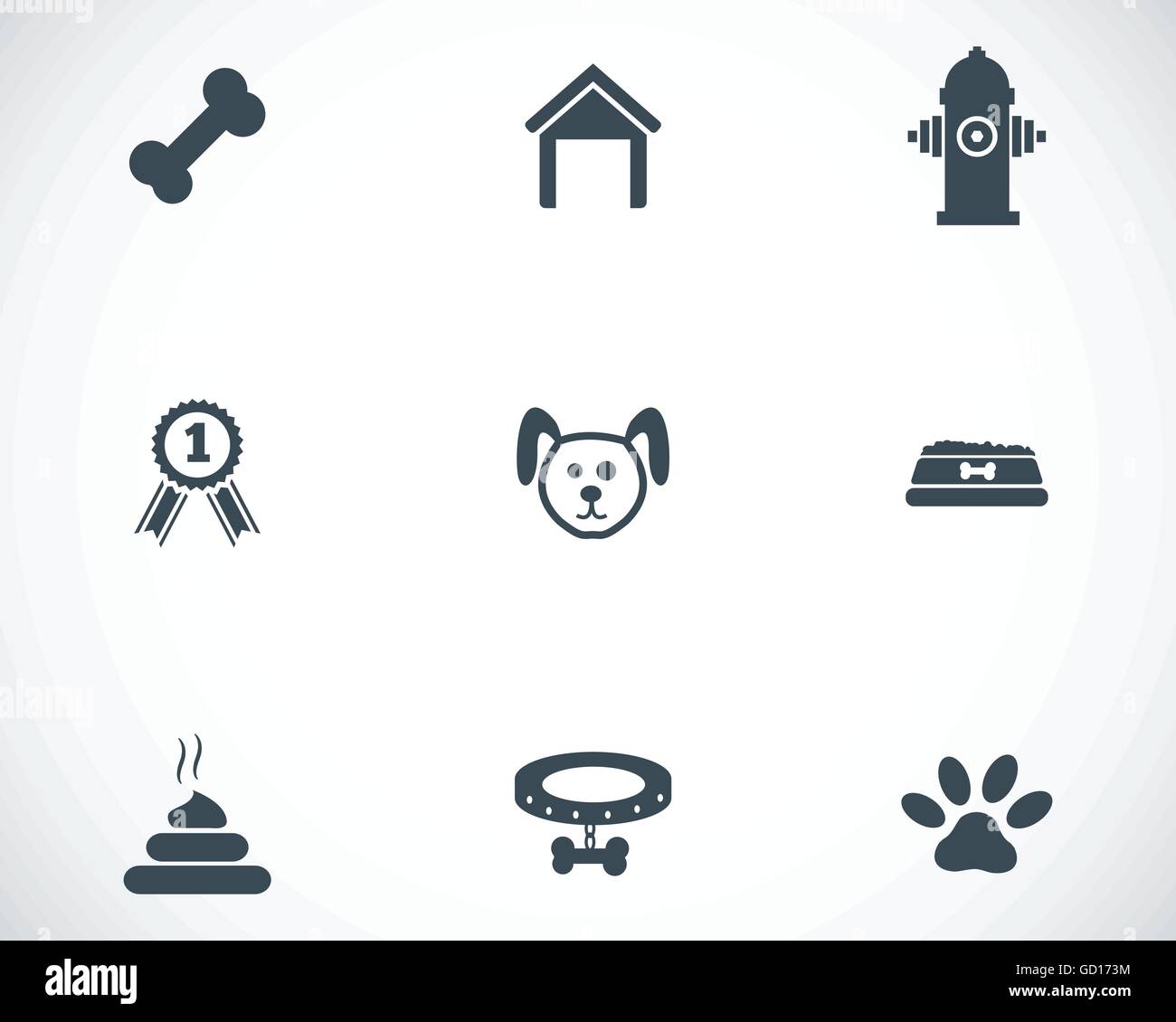 Vector black dog icons set Stock Vector Image & Art - Alamy