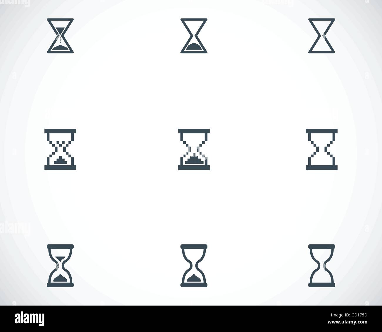 Vector black hourglass icons set Stock Vector Image & Art - Alamy