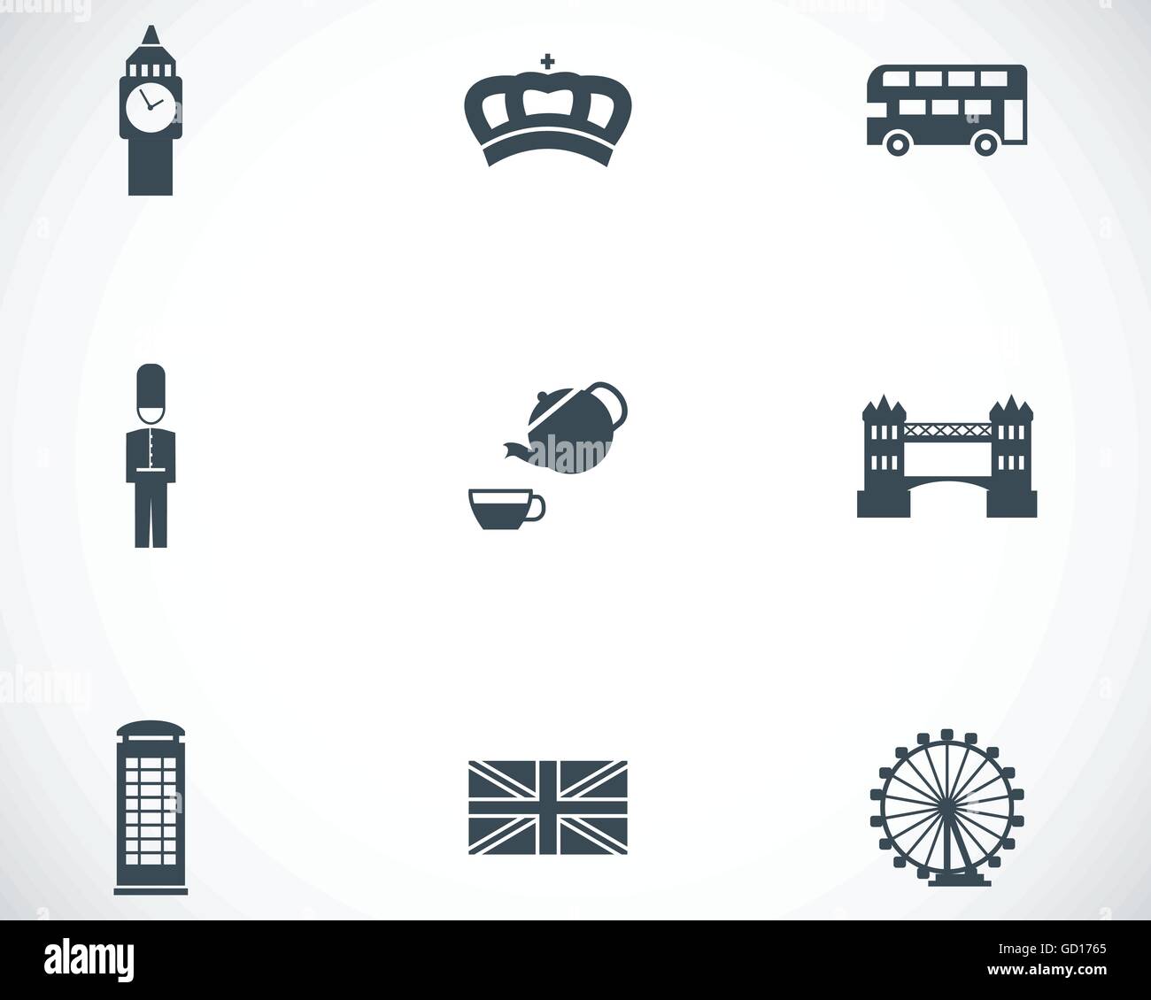 Vector black london icons set Stock Vector Image & Art - Alamy
