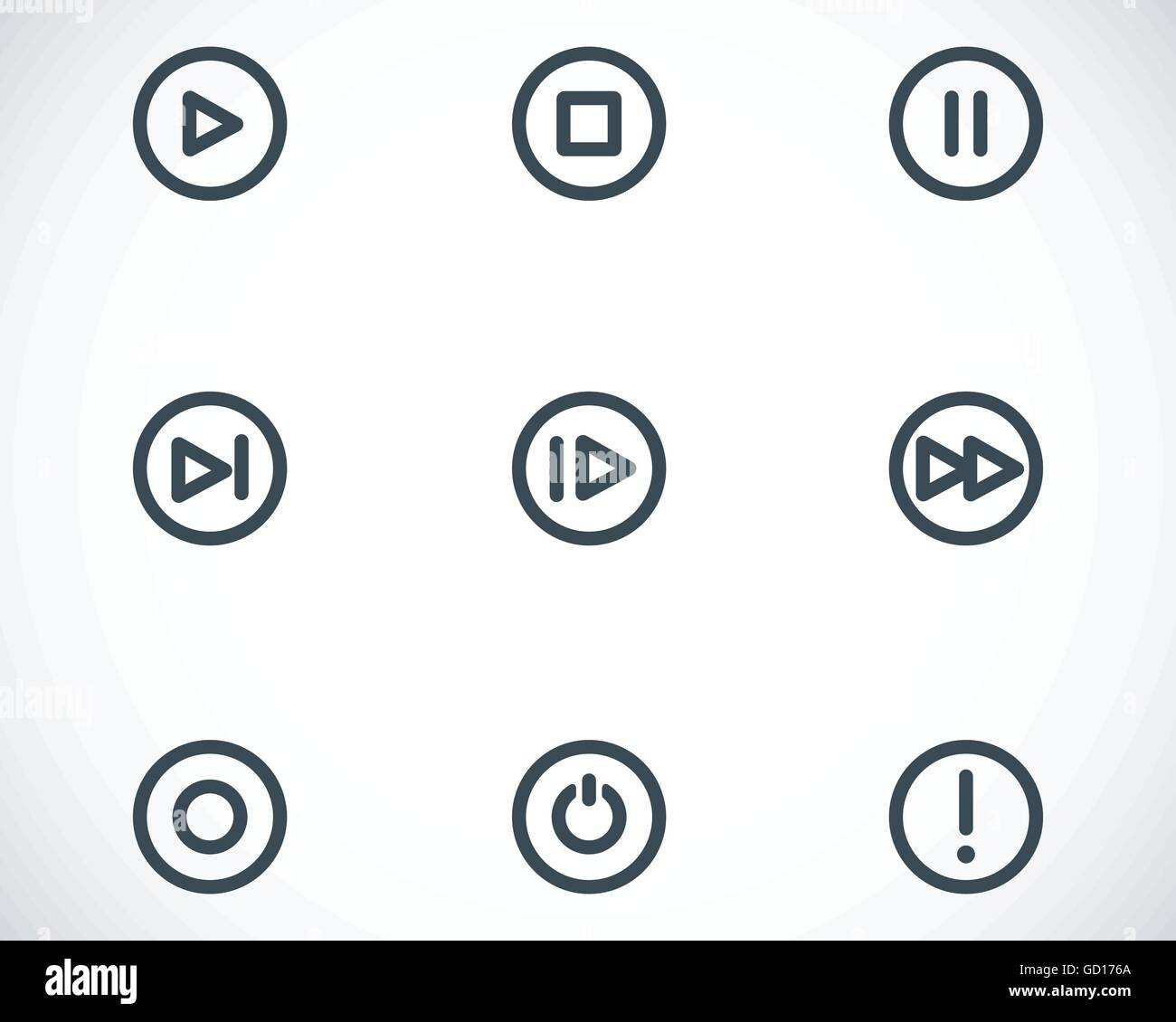 Equalizer play stop buttons Stock Vector Images - Alamy