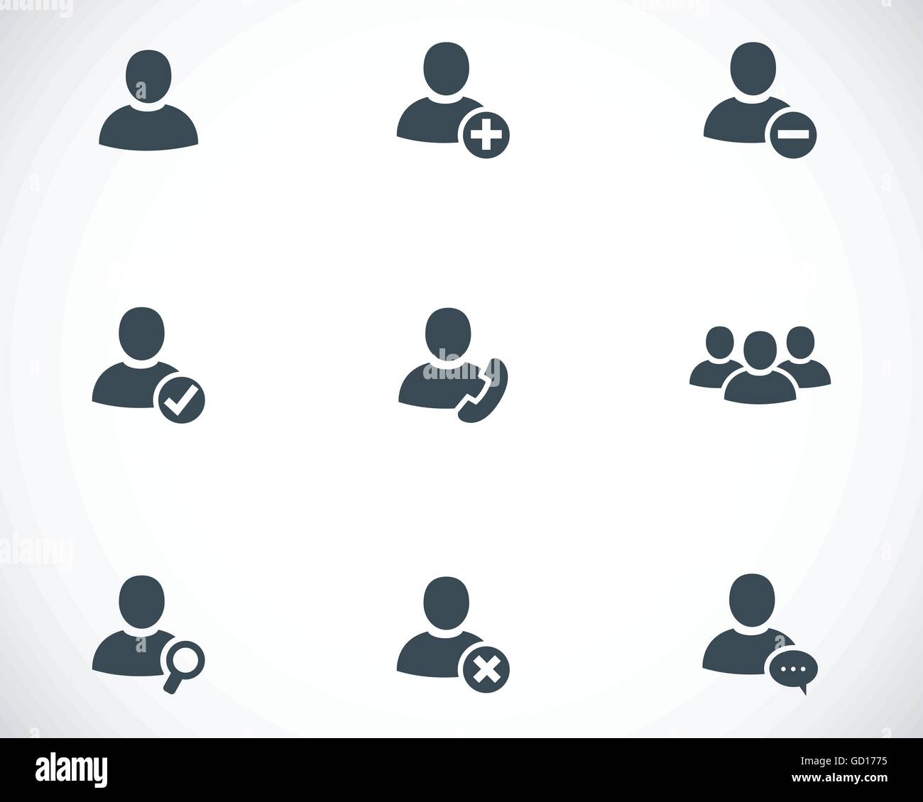 Vector black people icons set Stock Vector Image & Art - Alamy