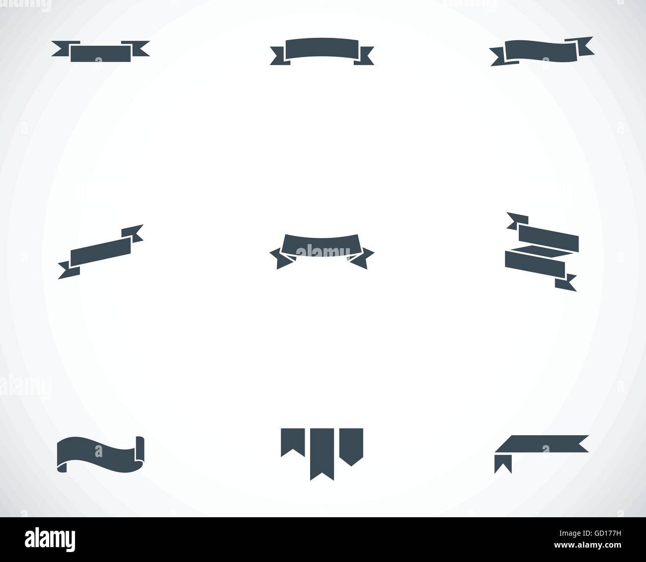 Vector black ribbon icons set Stock Vector Image & Art - Alamy