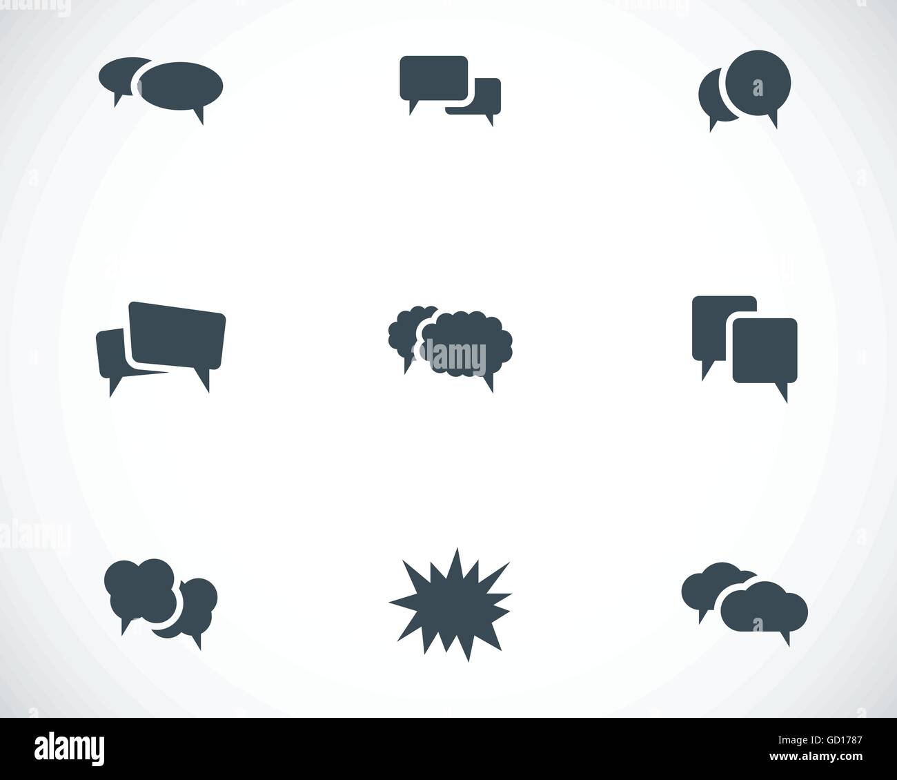 Vector black speech bubble icons set Stock Vector Image & Art - Alamy Vector black speech bubble icons set Stock Vector Image & Art - Alamy