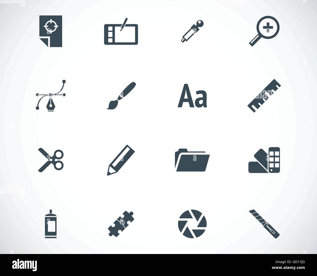 Vector black graphic design icons set Stock Vector Image & Art - Alamy