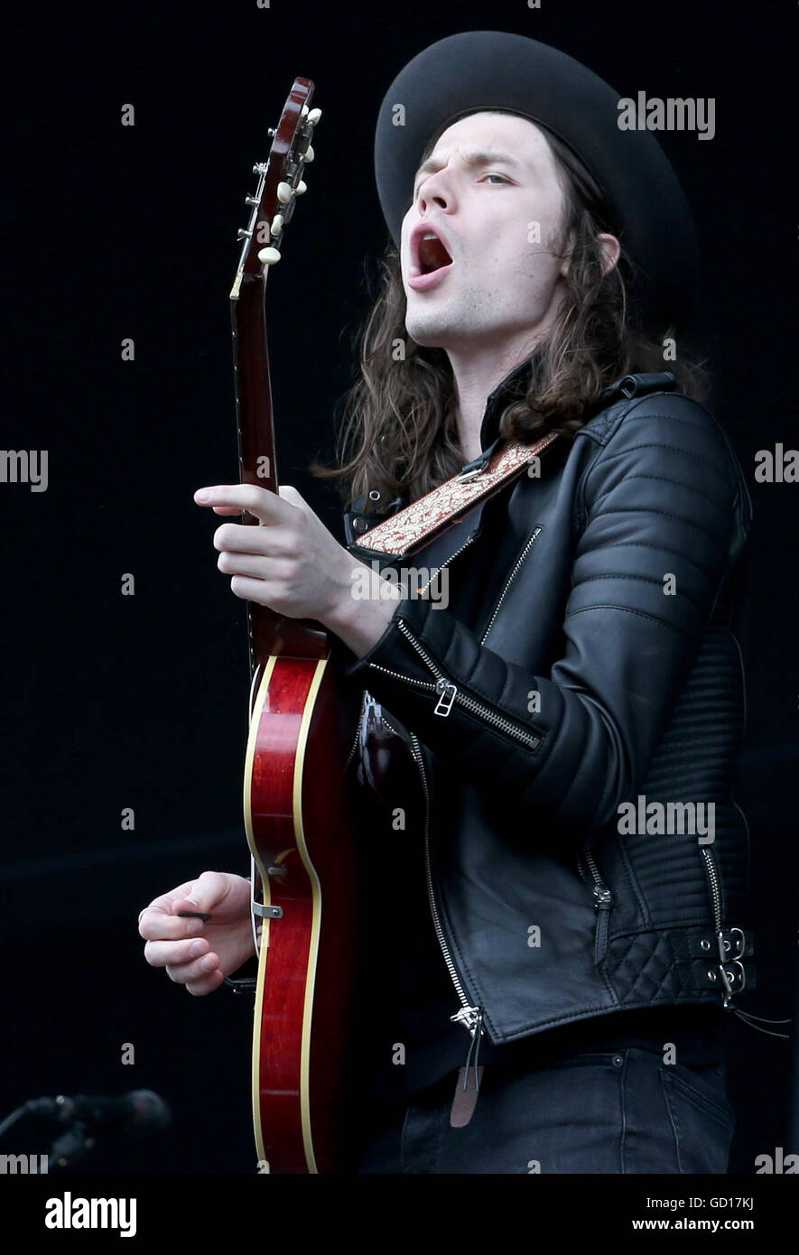James Bay on the main stage during the third day of T in the Park, the ...