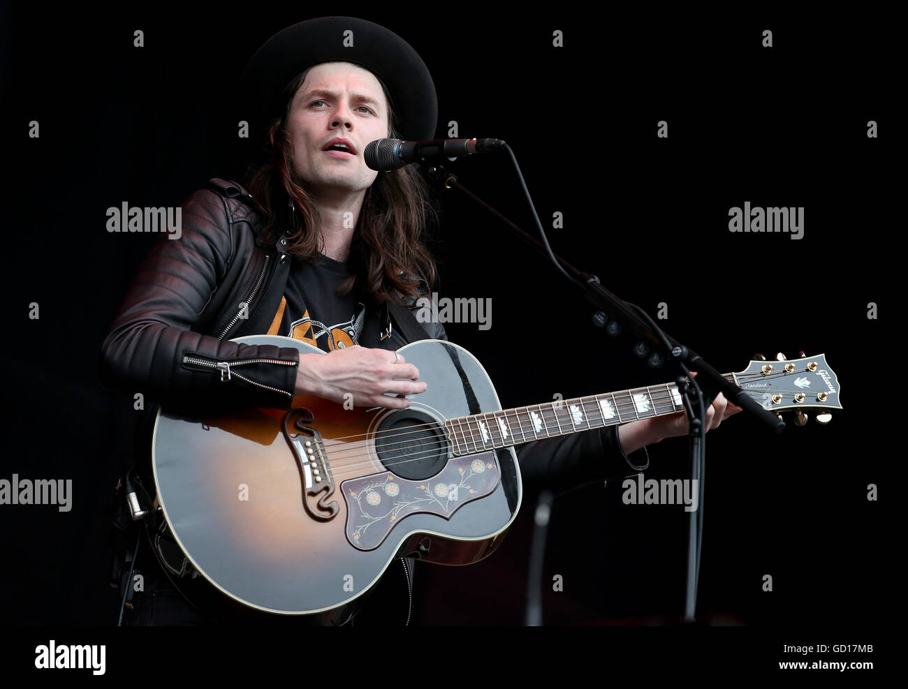 James Bay on the main stage during the third day of T in the Park, the ...