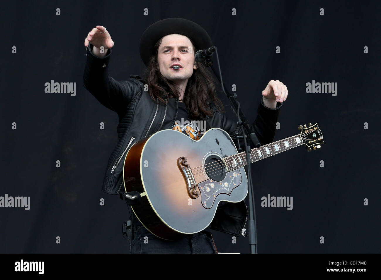 James Bay on the main stage during the third day of T in the Park, the ...