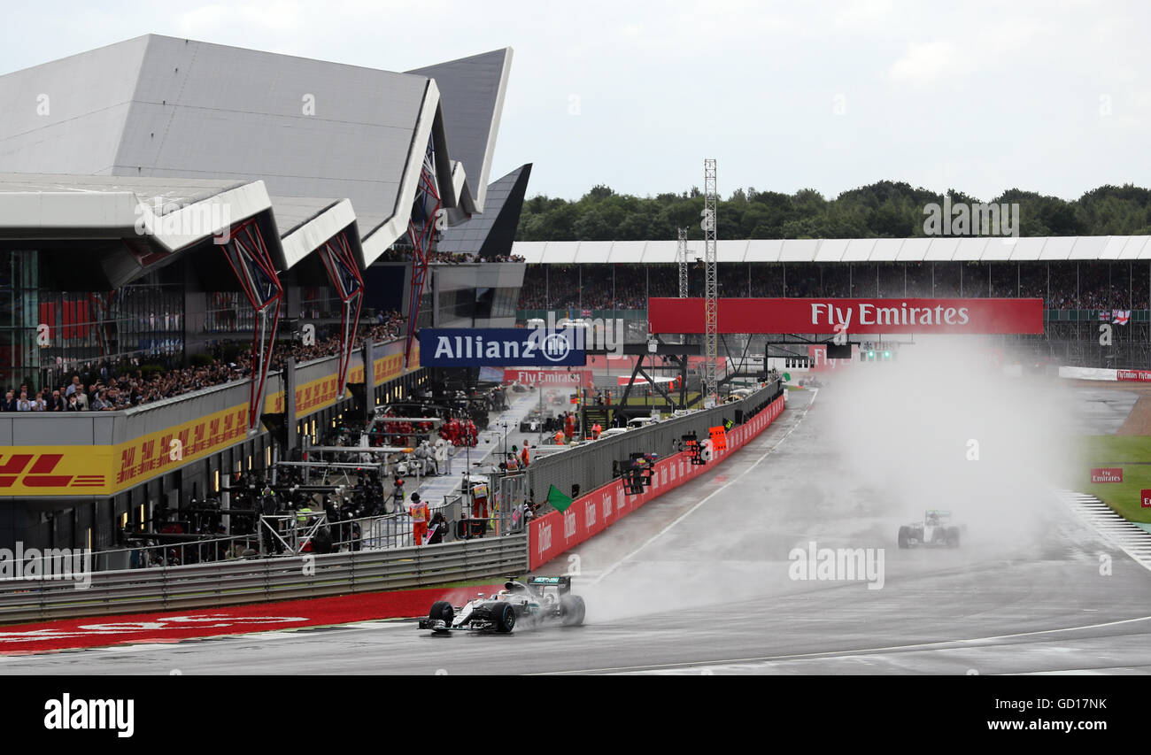 Mercedes Lewis Hamilton during the 2016 British Grand Prix at ...