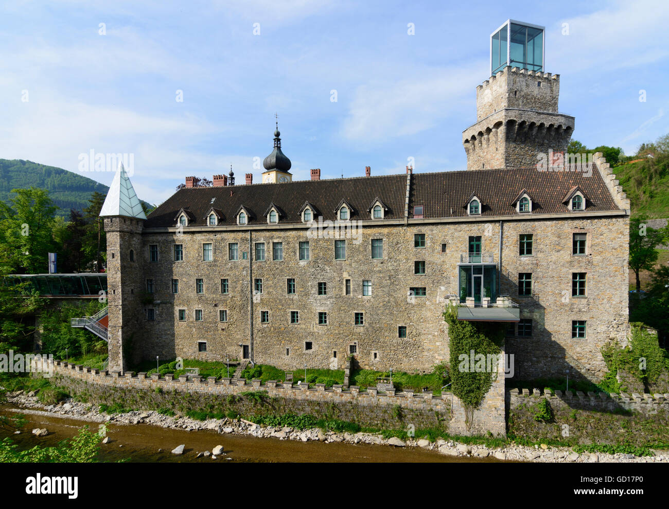 Waidhofen an der Ybbs: Rothschild castle at river Ybbs, Austria ...