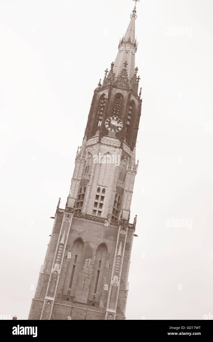 Nieuwe Kerk - New Church; Delft; Holland; Netherlands; Europe in Black ...