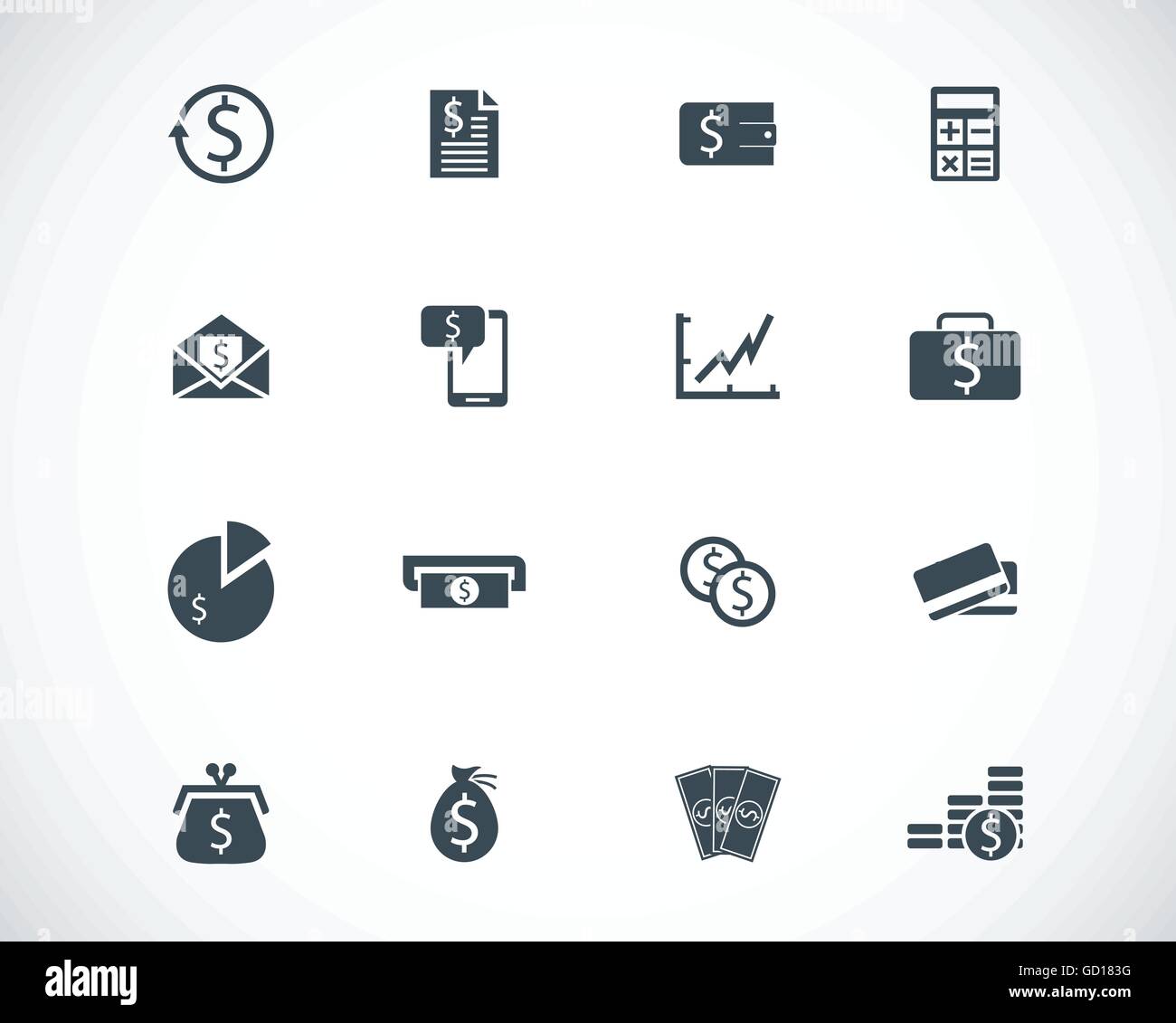 Calculator coin in black Stock Vector Images - Alamy