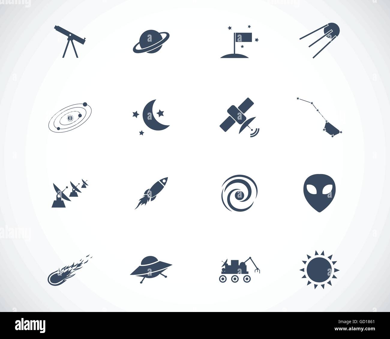 Ufo in orbit planet Stock Vector Images - Alamy