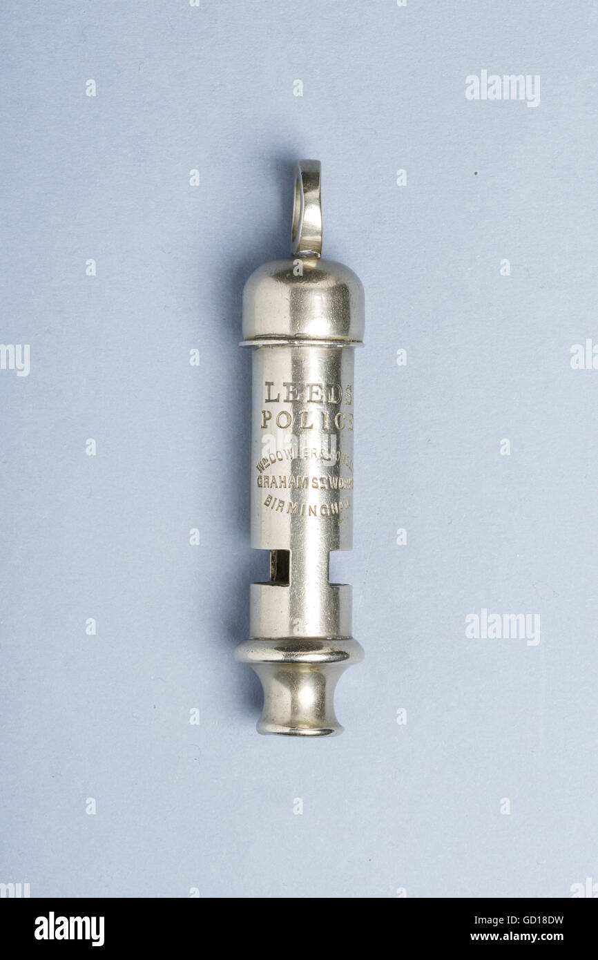 Police whistle, Leeds Police, with "Porteous" top, made by Dowler and ...