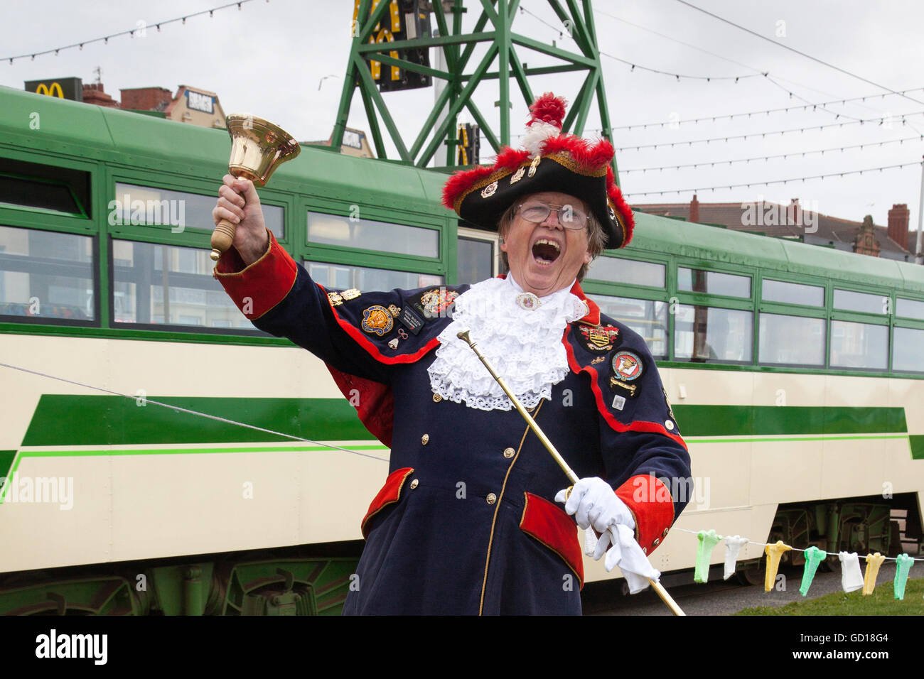 The English Town Crier, or bellman, an officer of a royal court or ...
