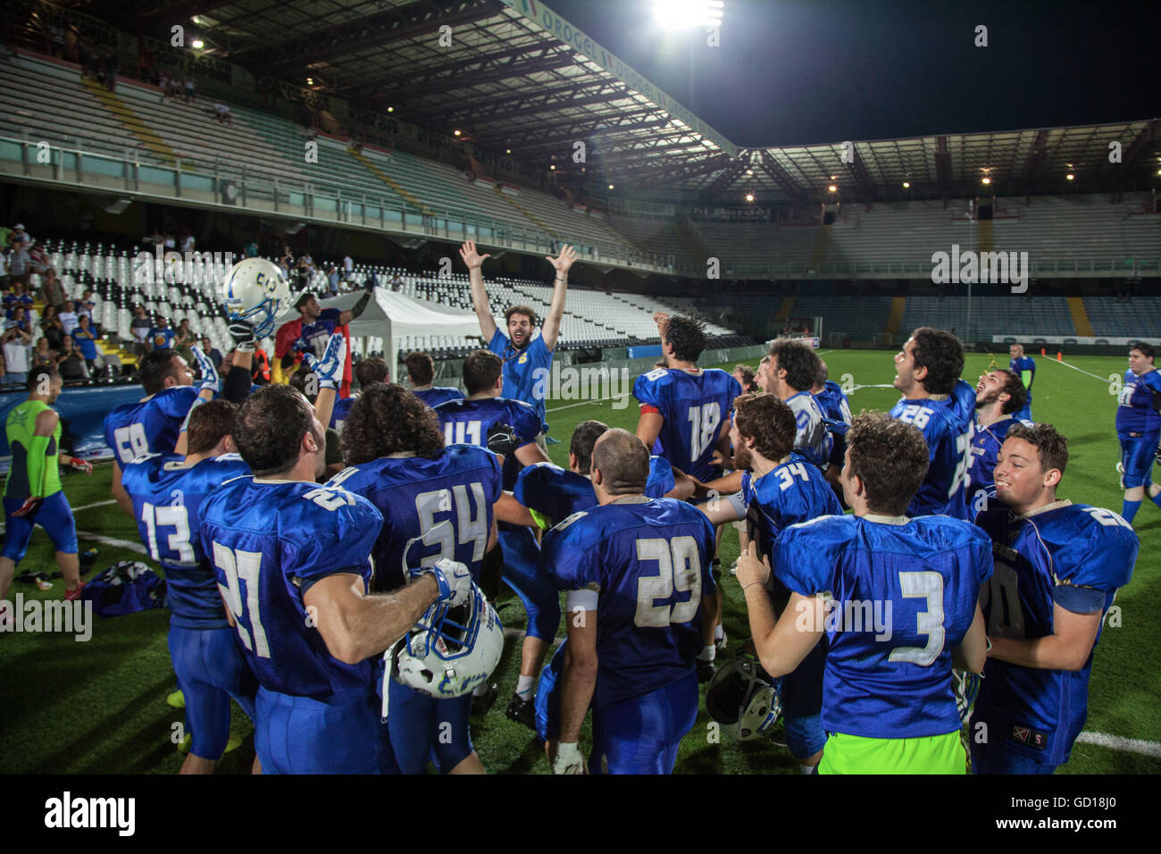 American football final game between Sharks Palermo and Knights ...
