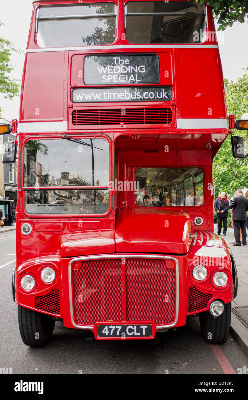 A red London Routemaster bus Stock Photo - Alamy