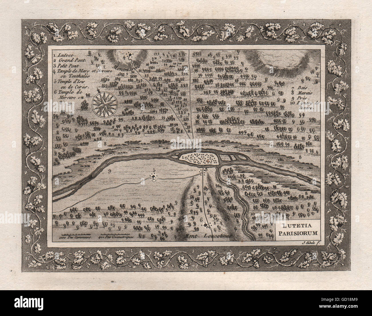 Lutetia roman map hi-res stock photography and images - Alamy