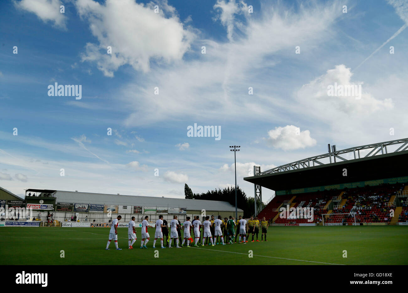 General view before the Pre-Season Friendly at the Kingfield Stadium ...