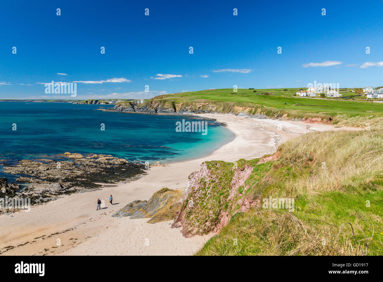 Thurlestone village and Yarmer beach, Devon, England, UK Stock Photo ...