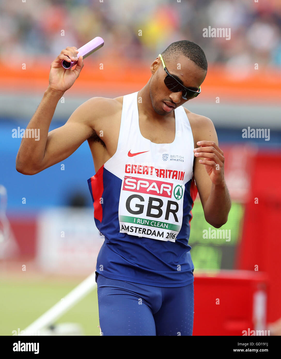 Great Britain's Matthew Hudson-Smith looks dejected after finishing ...