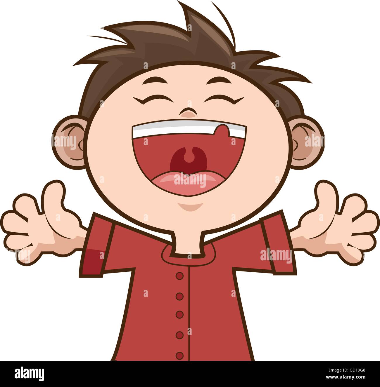happy kid boy smiling Stock Vector Image & Art - Alamy