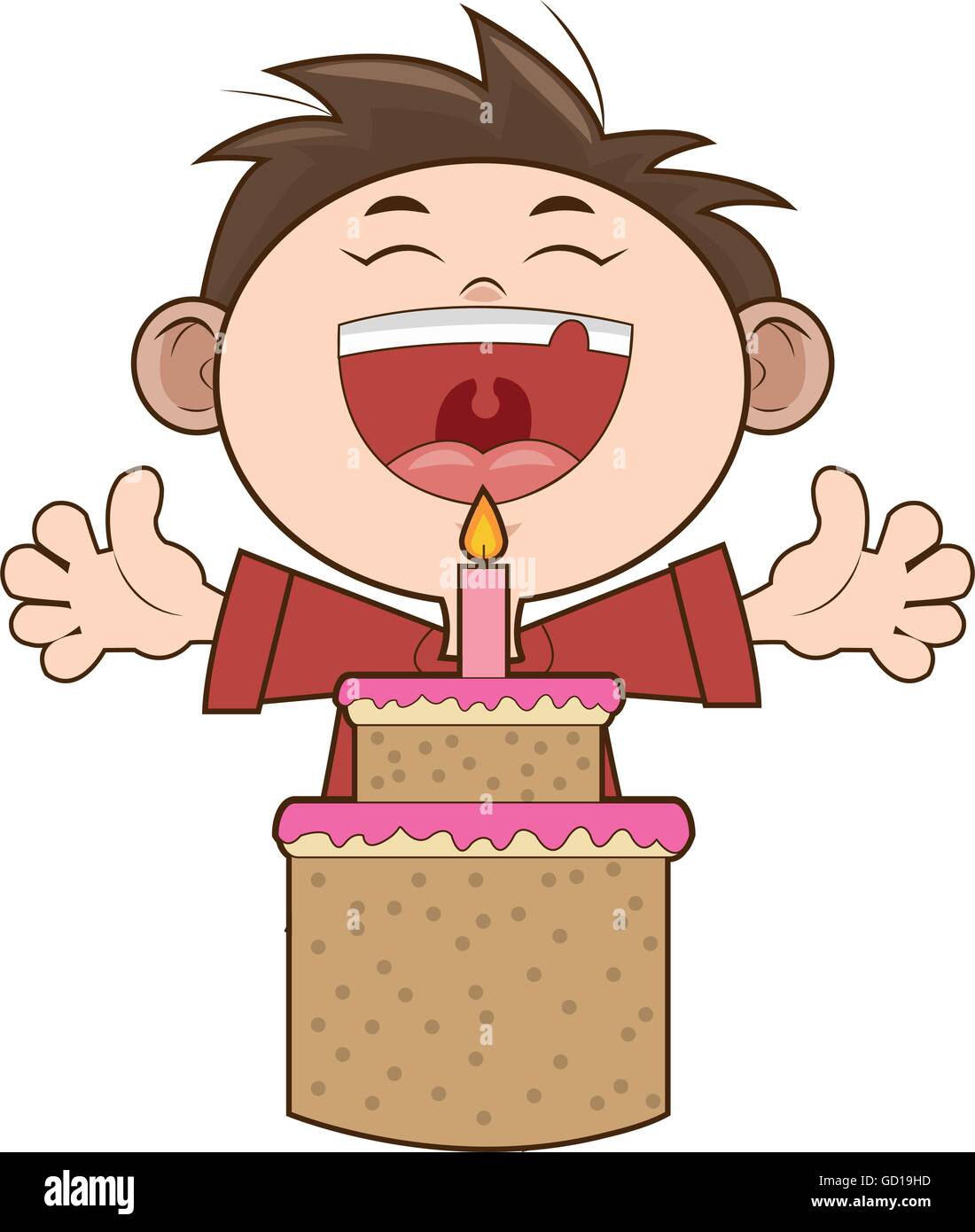 happy kid boy smiling Stock Vector Image & Art - Alamy