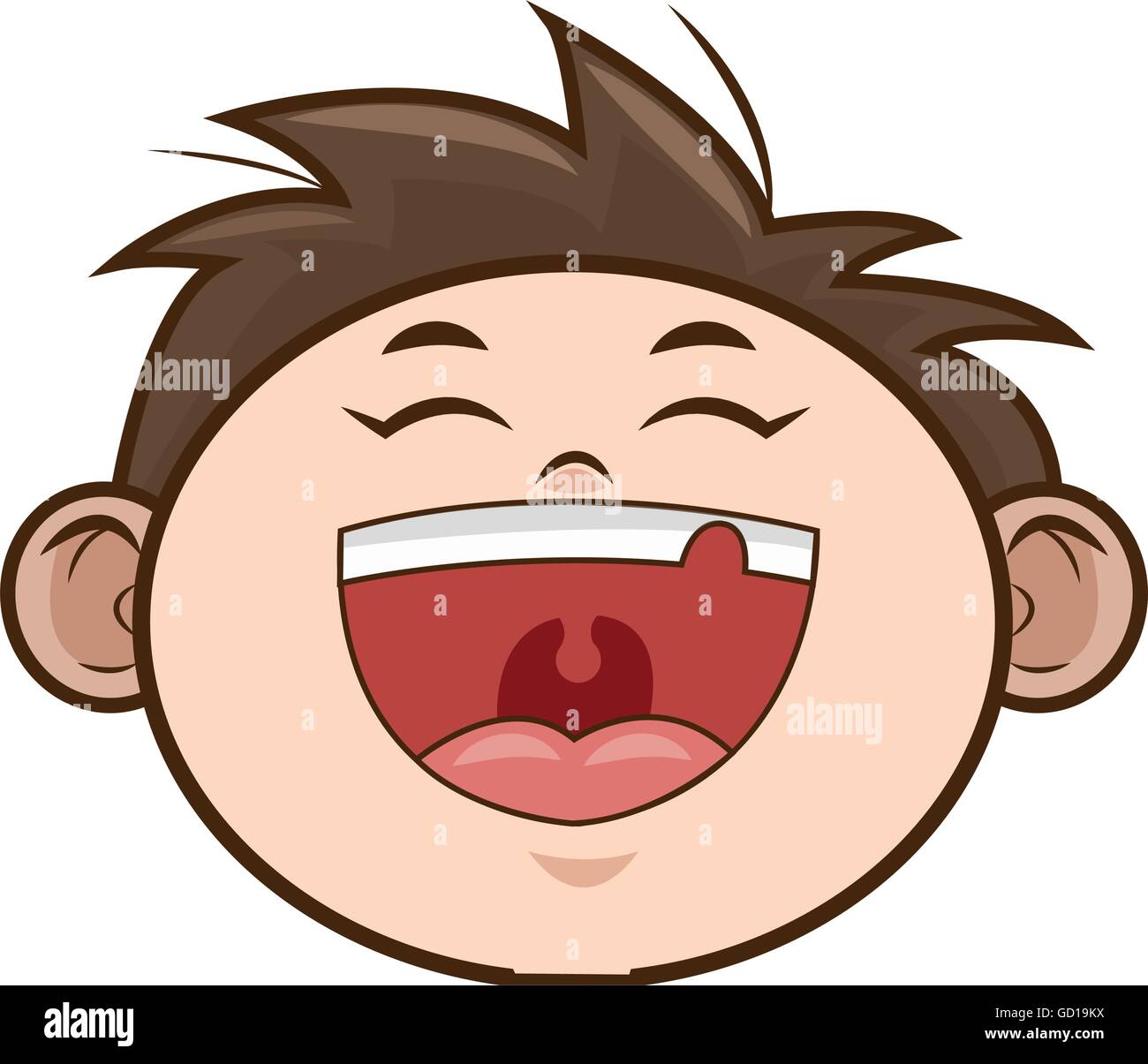 Boy with grin on his face Stock Vector Images - Alamy