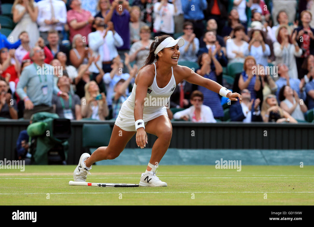 Heather Watson celebrates winning the mixed doubles final with partner ...