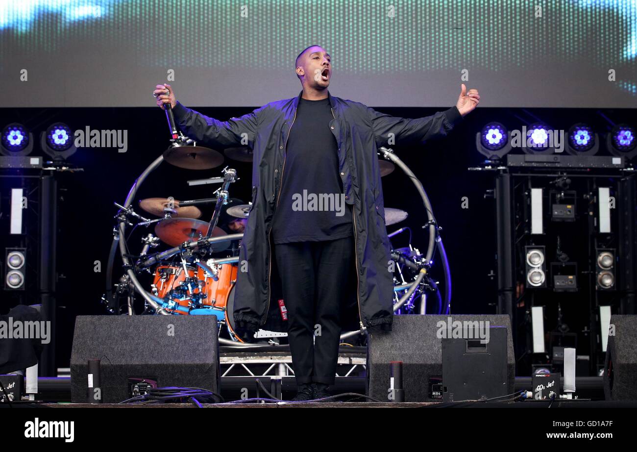 MC Rage of Chase & Status on the main stage during the third day of T ...