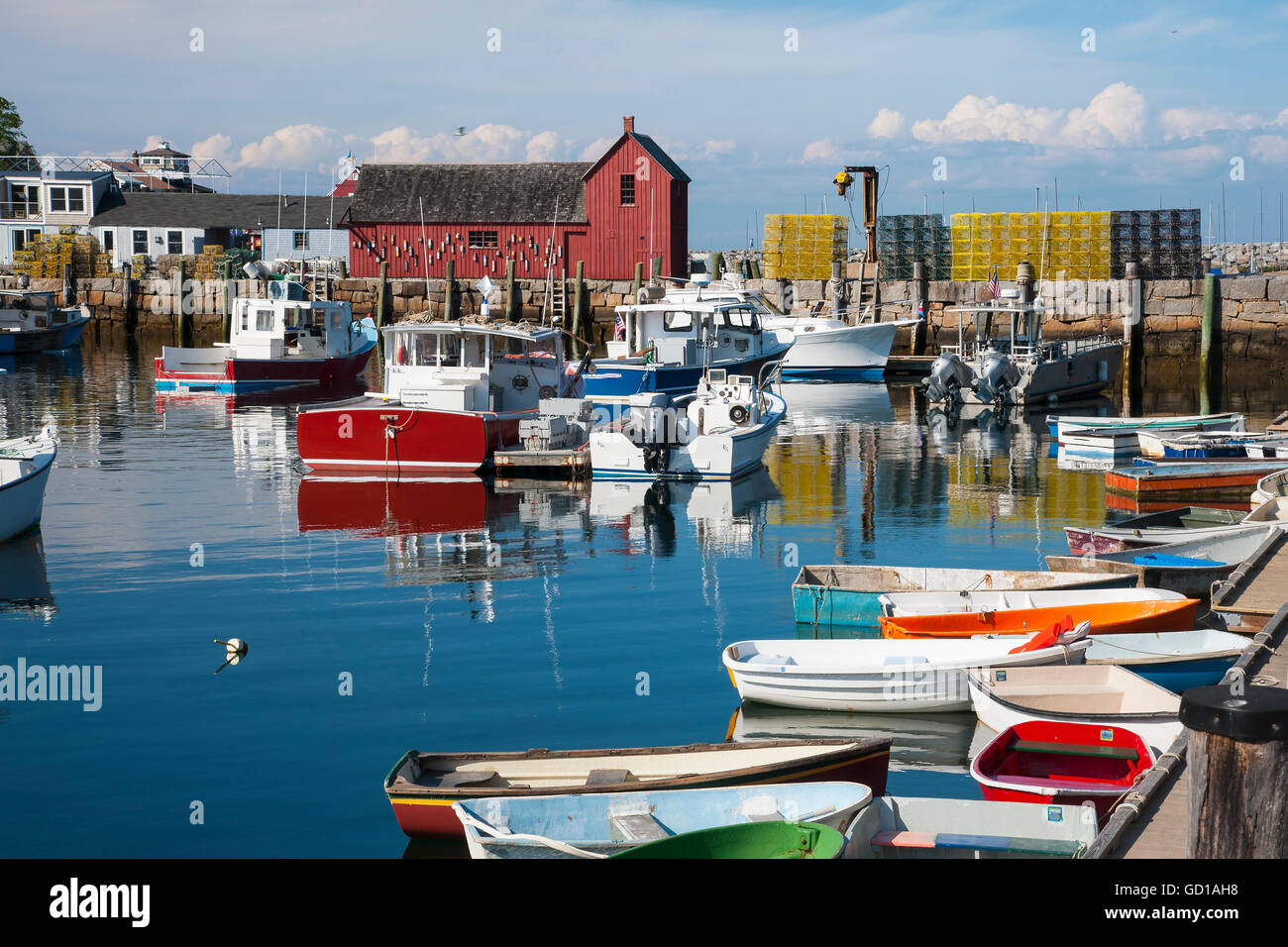 Rockport Harbor, a famous fishing harbor in Massachusetts for artists ...