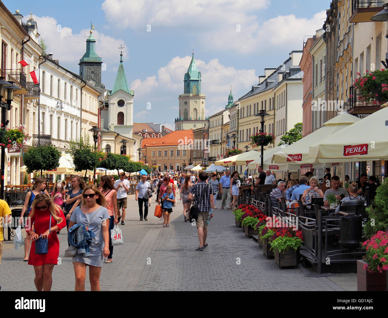 Main street in Lublin, Poland Stock Photo - Alamy