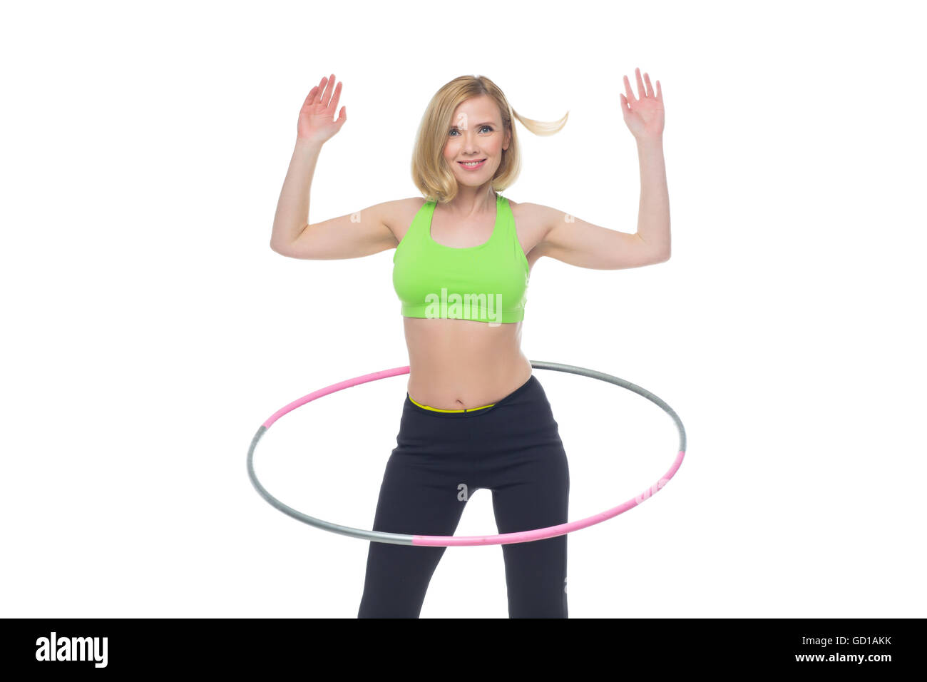 Hula hoop mature woman hi-res stock photography and images - Alamy